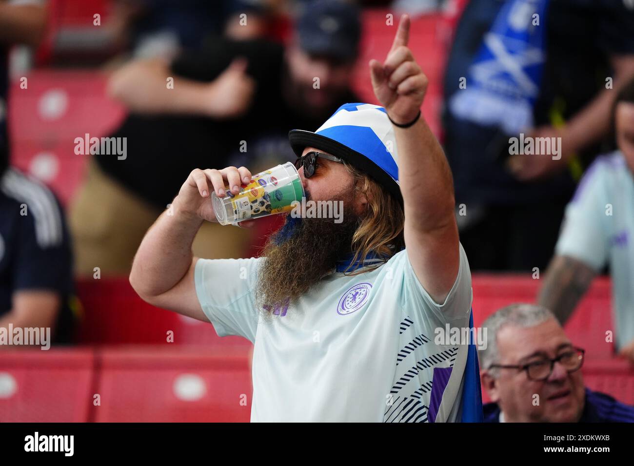 Scotland fans inside the stadium ahead of the UEFA Euro 2024 Group A ...