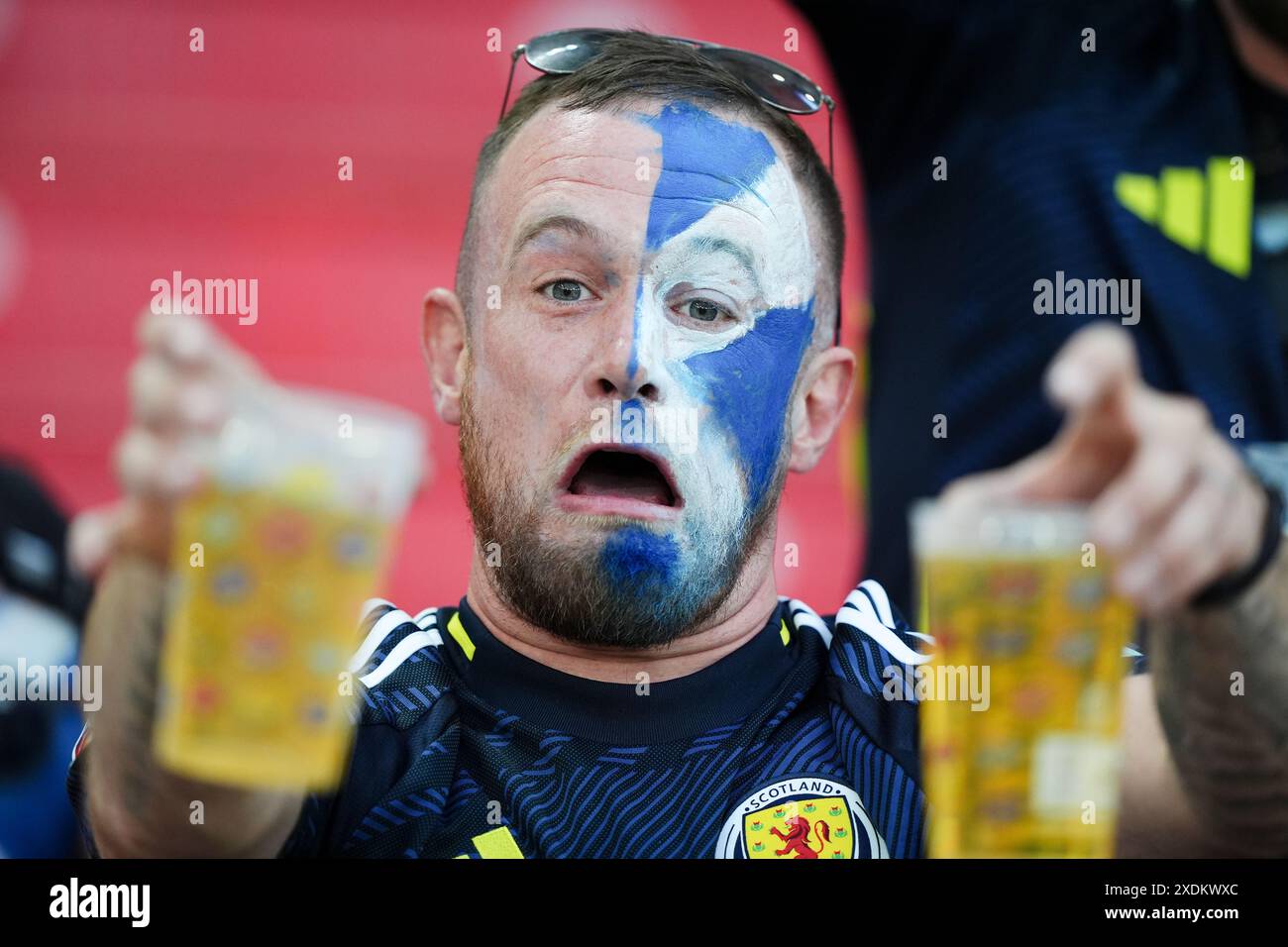 Scotland fans inside the stadium ahead of the UEFA Euro 2024 Group A ...