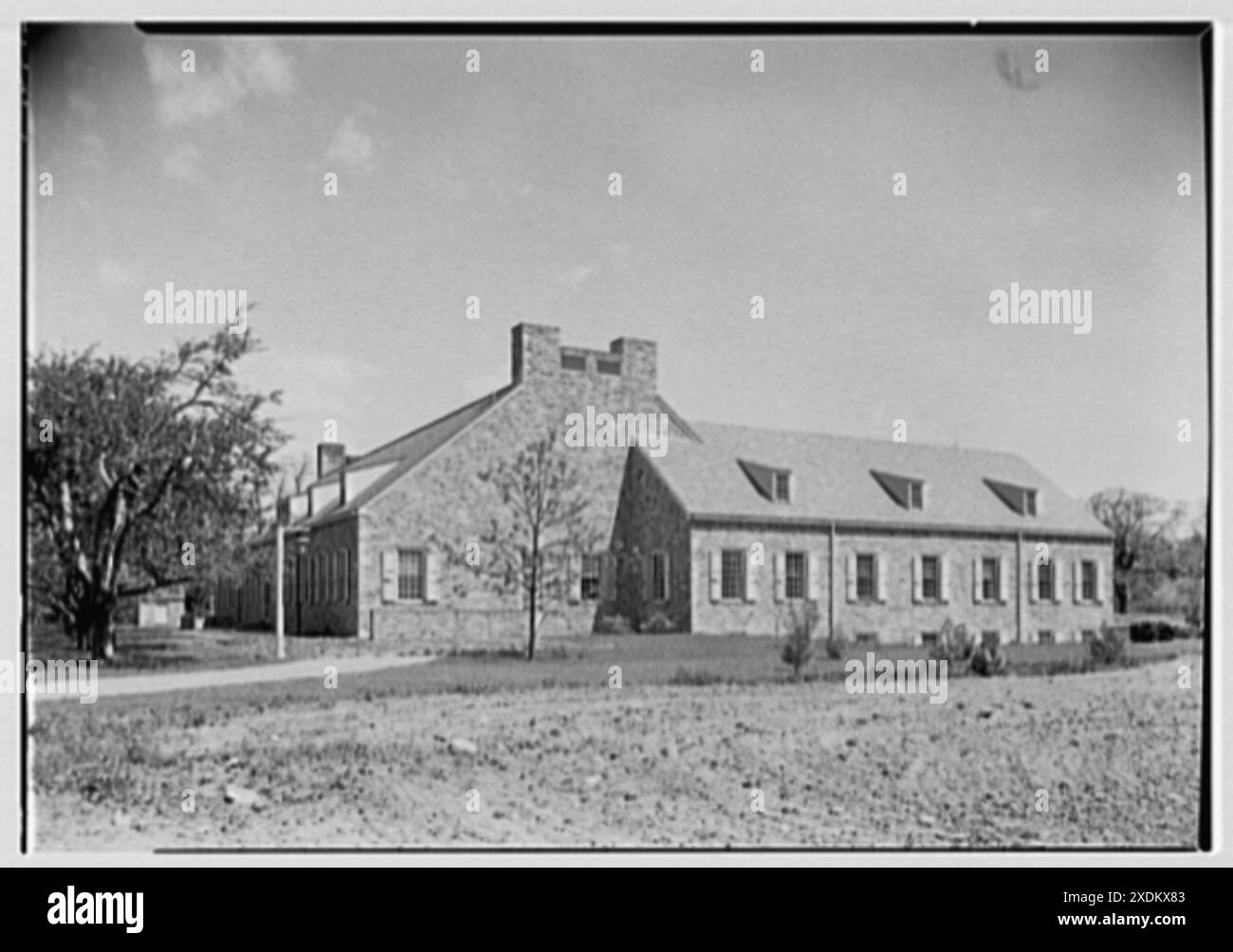 Franklin Delano Roosevelt Library, Hyde Park, New York. South facade ...