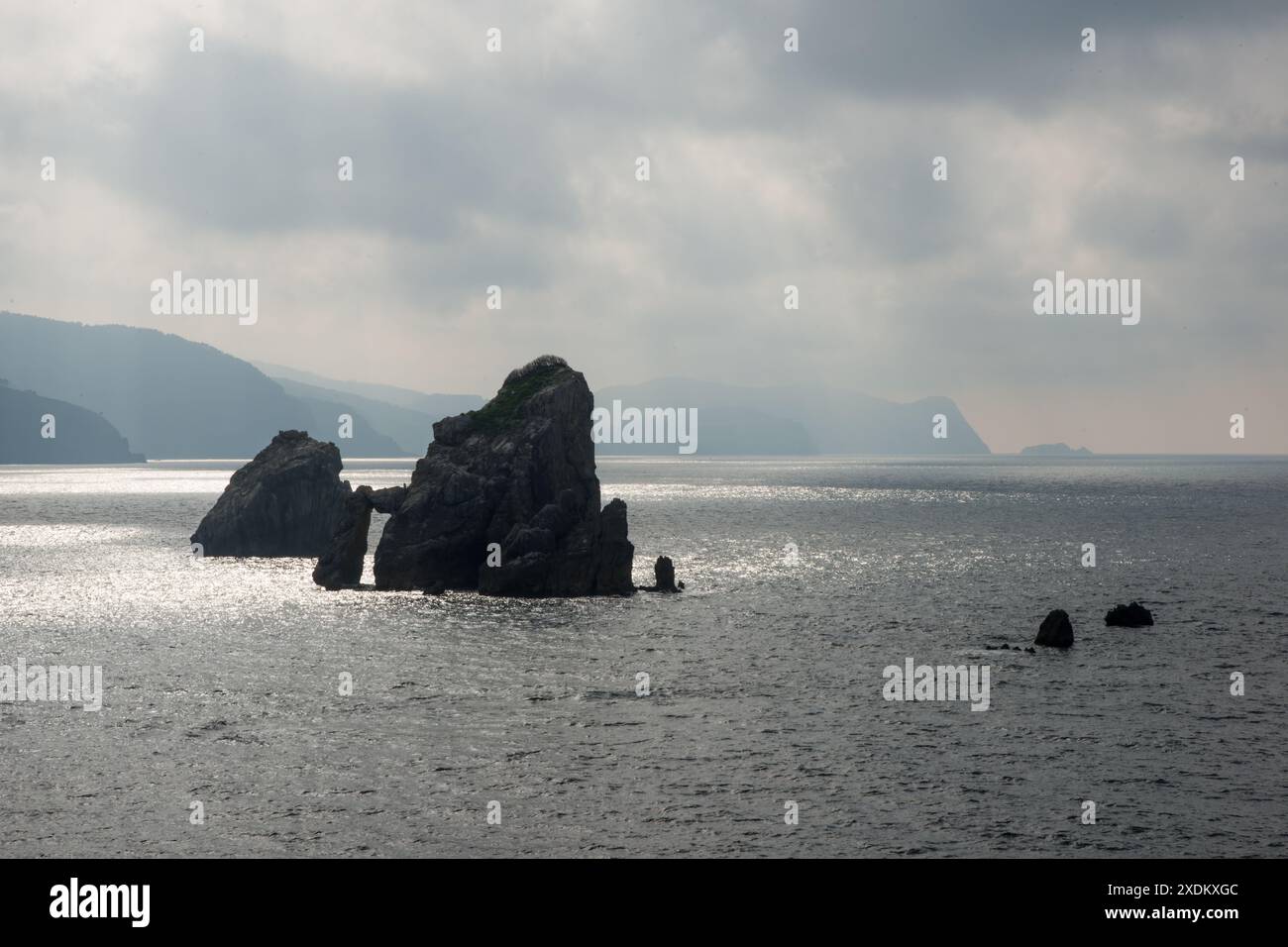 Beautiful rocks near San Juan of Gaztelugatxe. Bay of Biscay, Spain ...