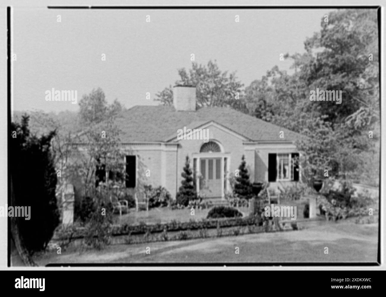 S.A. Mitchell, residence in Locust Valley, Long Island. Entrance facade ...