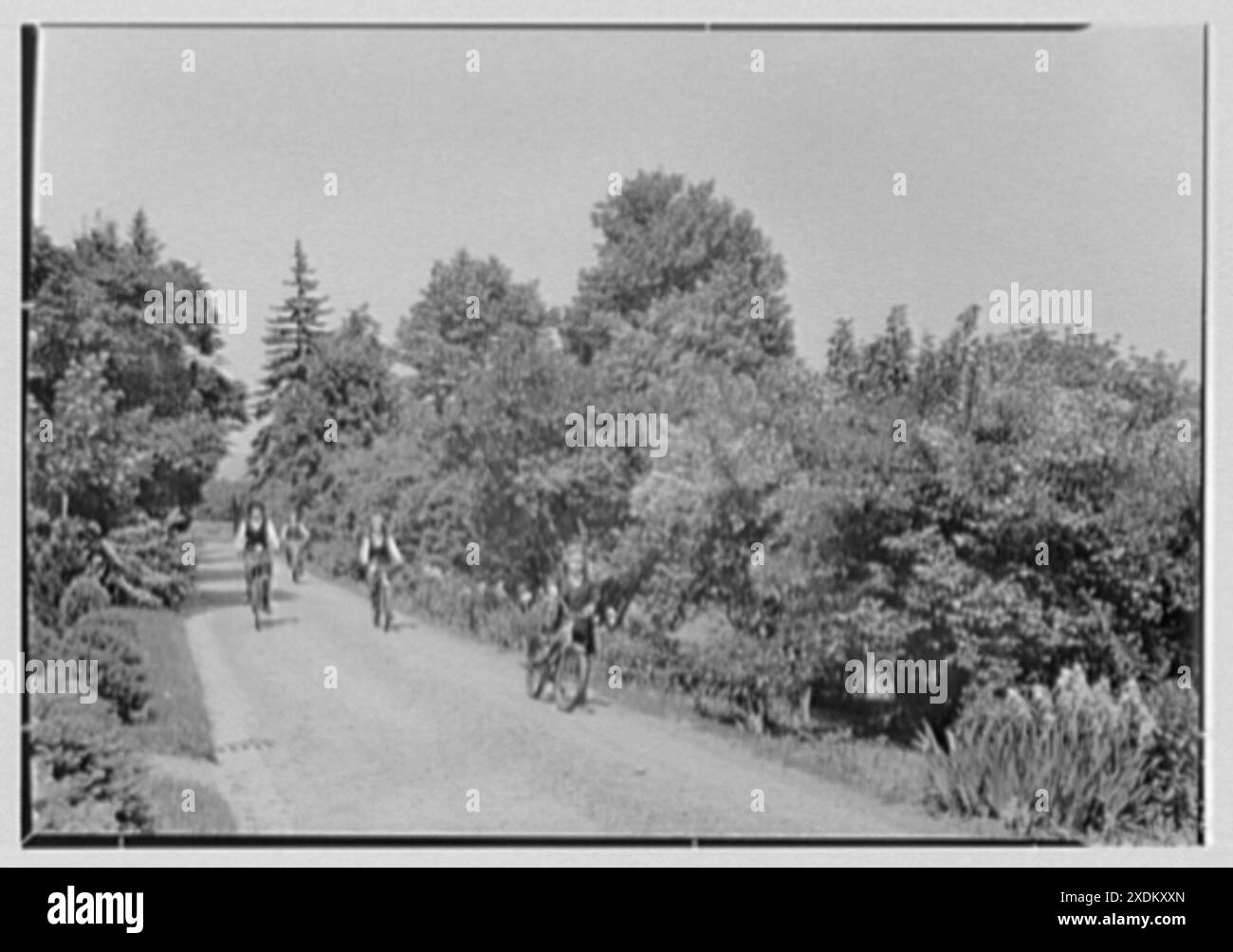 Holy Child School, Suffern, New York. Bicycle group. Gottscho ...
