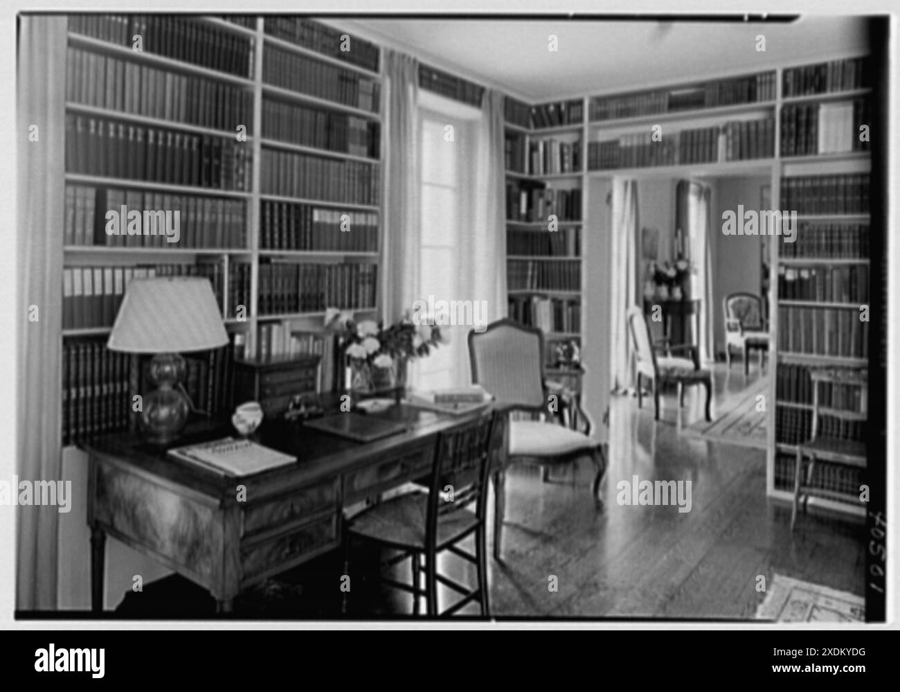 Gerald F. Warburg, residence in Brookville, Long Island. Living room ...