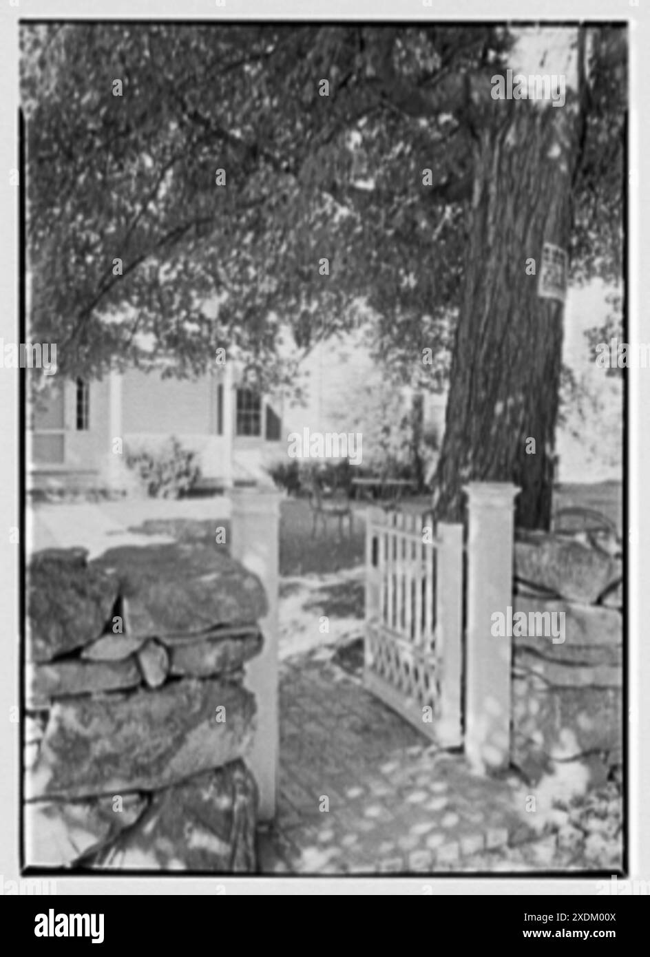 Private gate residence Black and White Stock Photos & Images - Alamy
