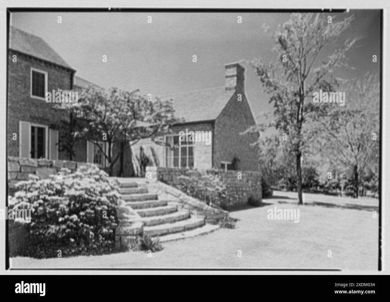 Gerald F. Warburg, residence in Brookville, Long Island. Steps and ...
