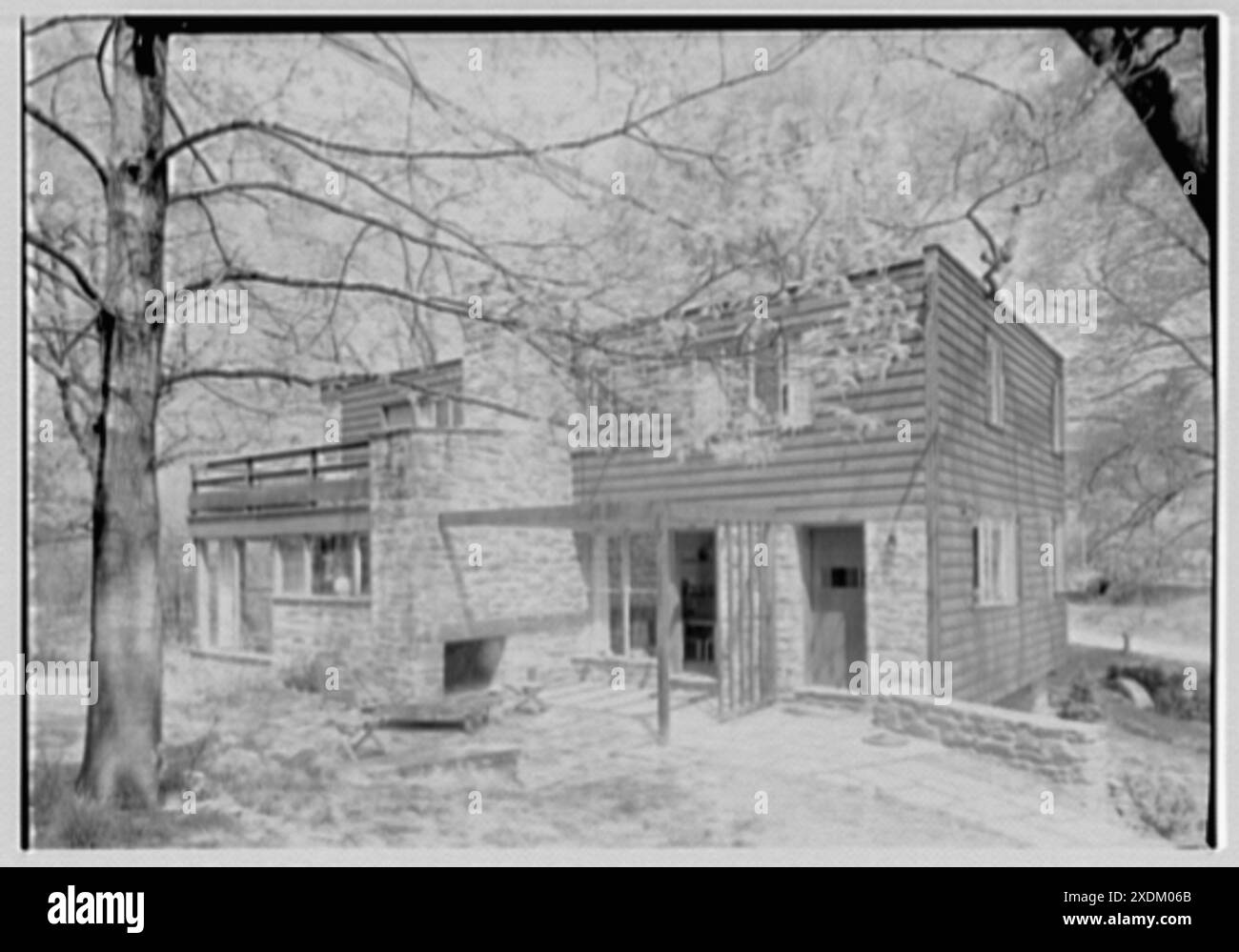 Jesse Oser, residence in Elkins Park, Pennsylvania. Exterior from south ...