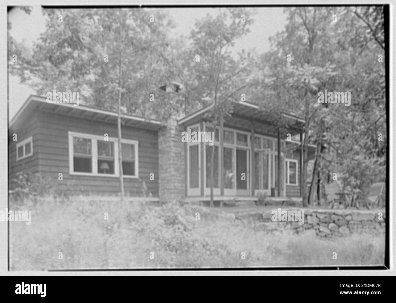 John C.B. Moore, residence in Pound Ridge, New York. Rear facade ...