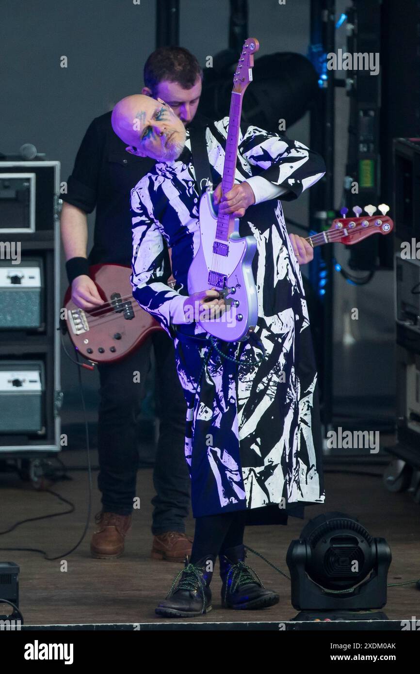 Billy Corgan, lead singer of The Smashing Pumpkins live on The World is ...