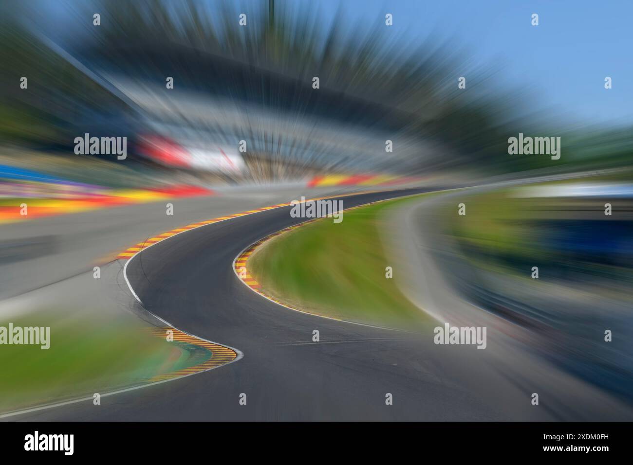 Photo of Eau Rouge with dynamic speed effect with view tunnel view from ...
