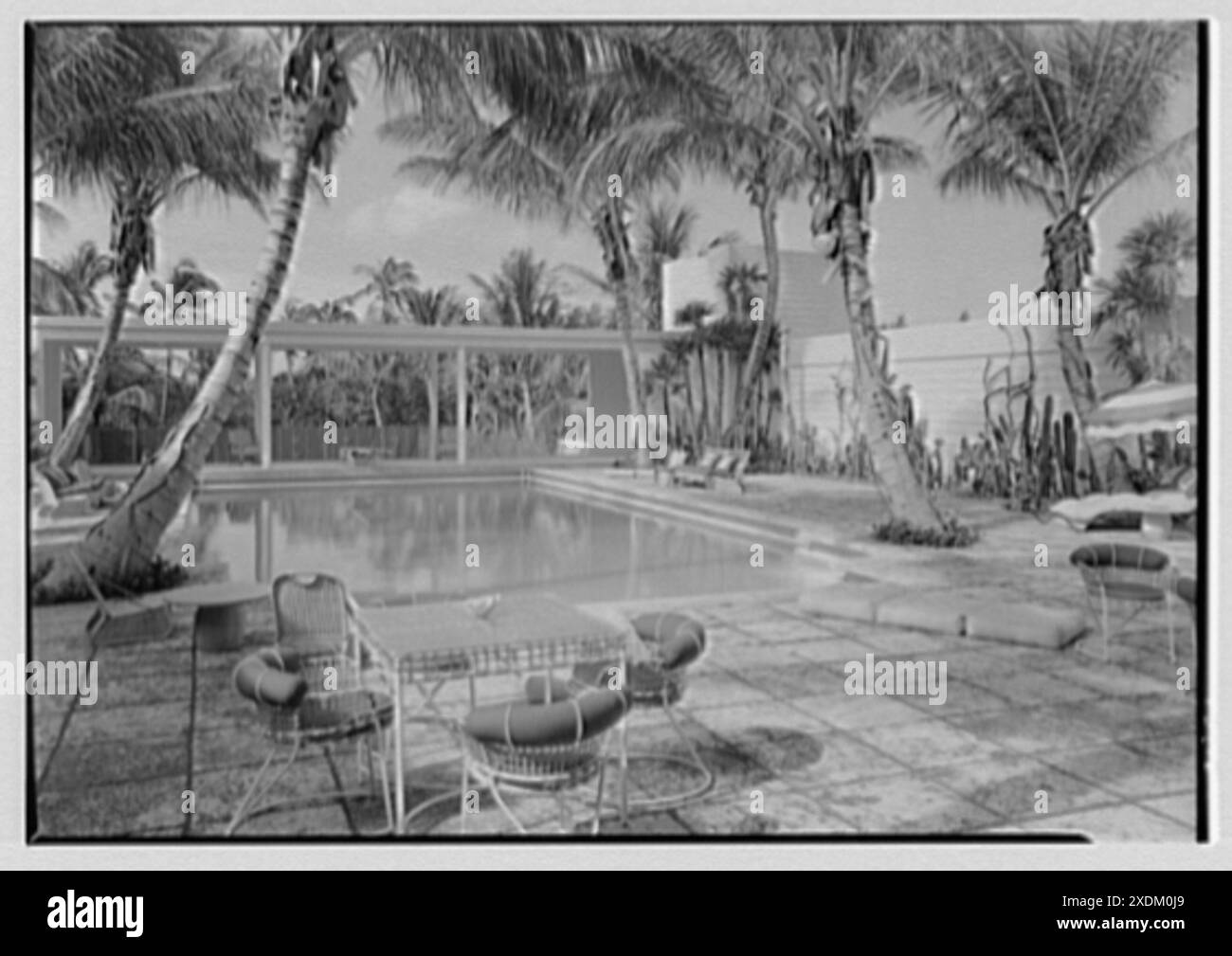 Mrs. Vadim S. Makaroff, residence in Palm Beach, Florida. Patio from ...