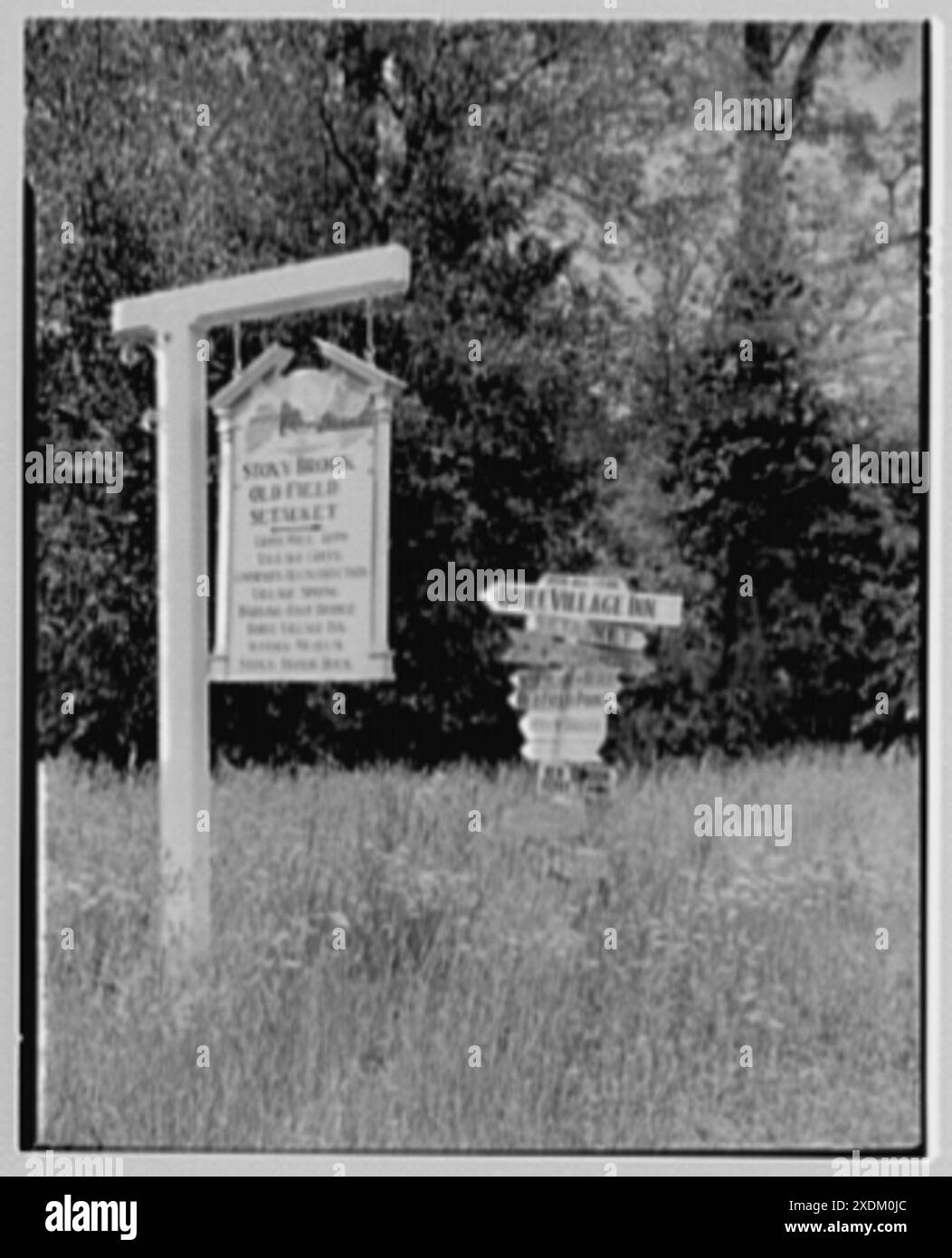 Stony Brook, Long Island. New & old road signs. Gottscho-Schleisner ...