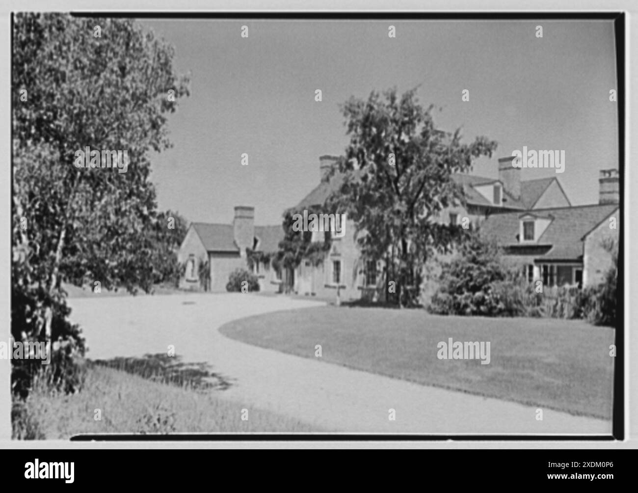 Gerald F. Warburg, residence in Brookville, Long Island. Entrance ...