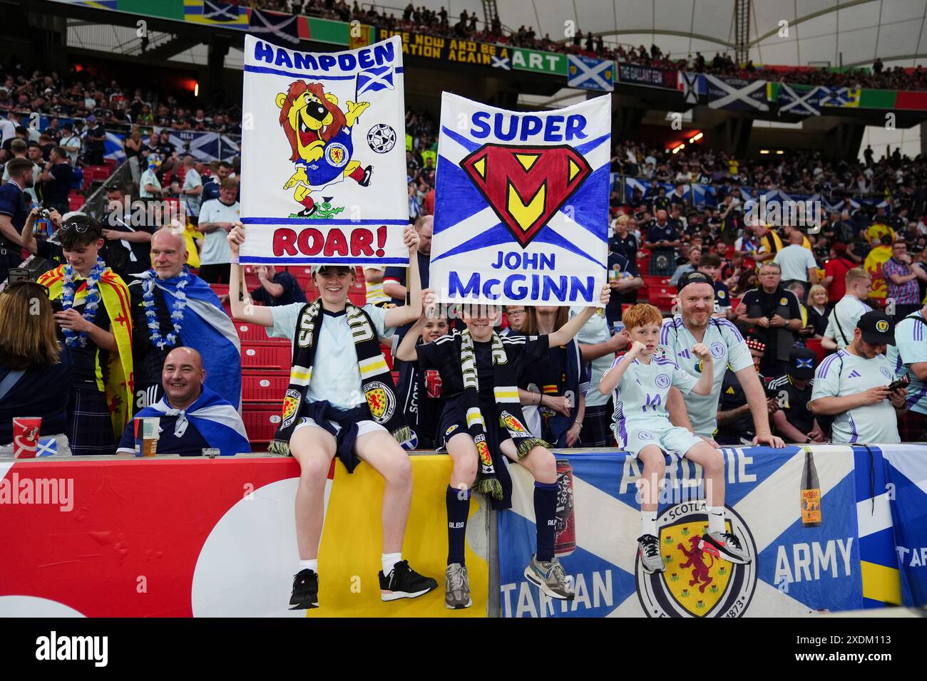 Scotland fans inside the stadium ahead of the UEFA Euro 2024 Group A ...