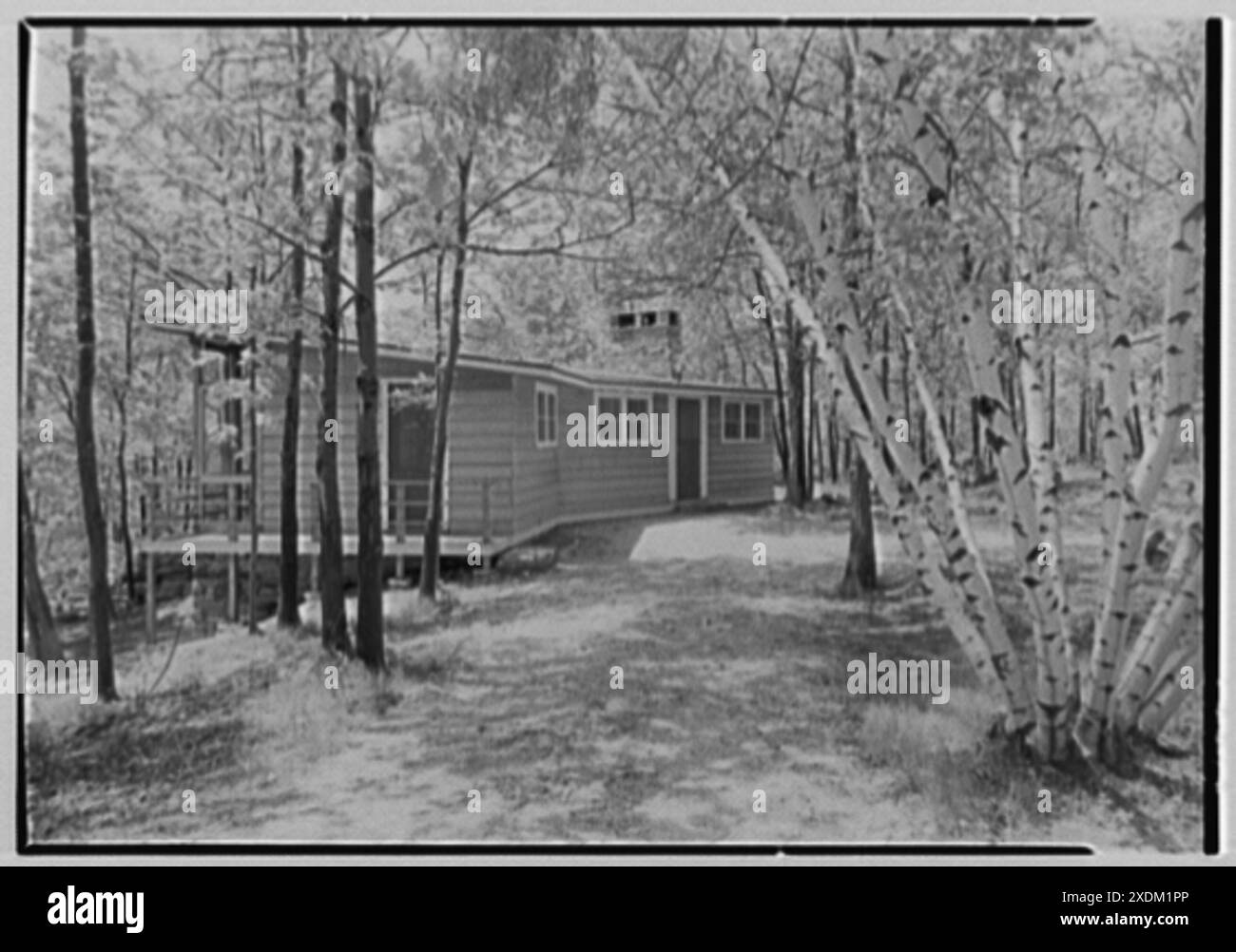 John C.B. Moore, residence in Pound Ridge, New York. Entrance view ...