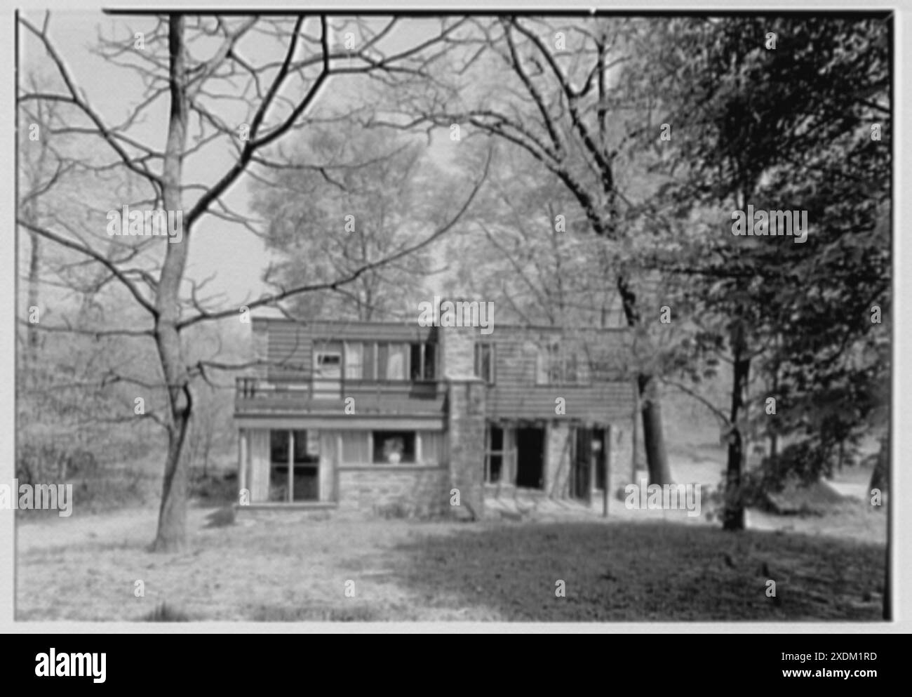 Jesse Oser, residence in Elkins Park, Pennsylvania. Exterior from south ...