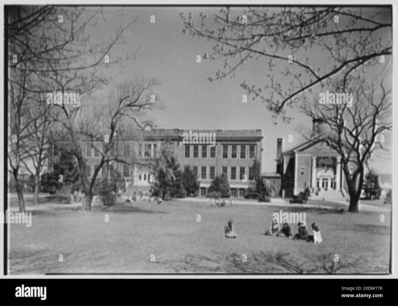 Woodmere Academy, Woodmere, Long Island. Exterior of school. Gottscho ...