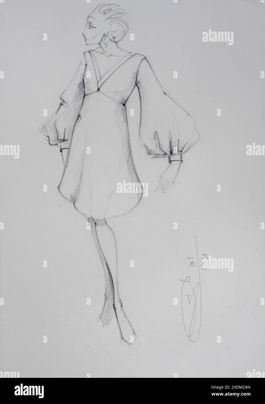 Elegance drawing hi-res stock photography and images - Alamy