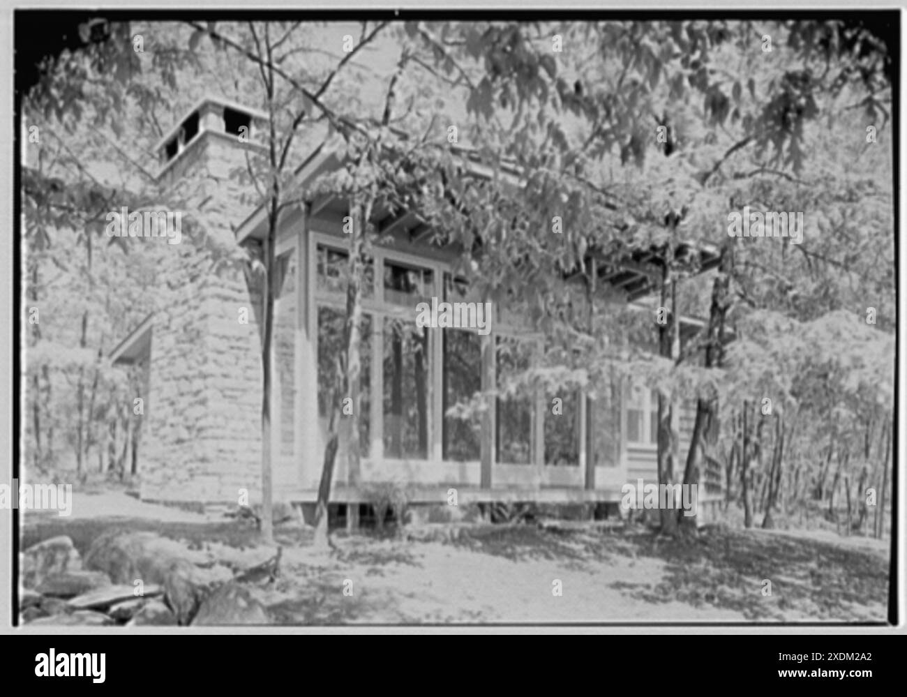 John C.B. Moore, residence in Pound Ridge, New York. Rear facade III ...