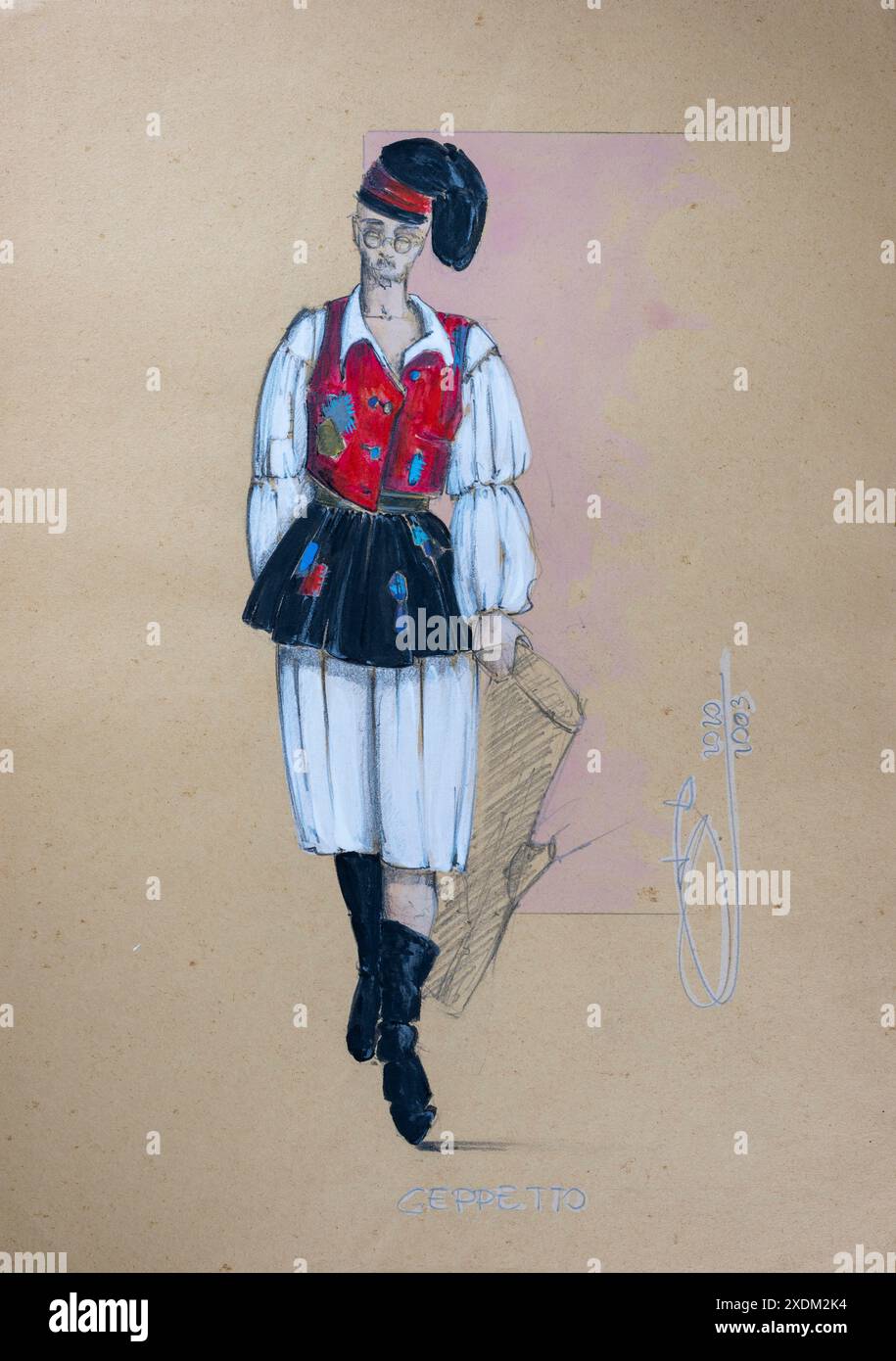 Geppetto, theatre traditional costume from Pinocchio, traditional ...