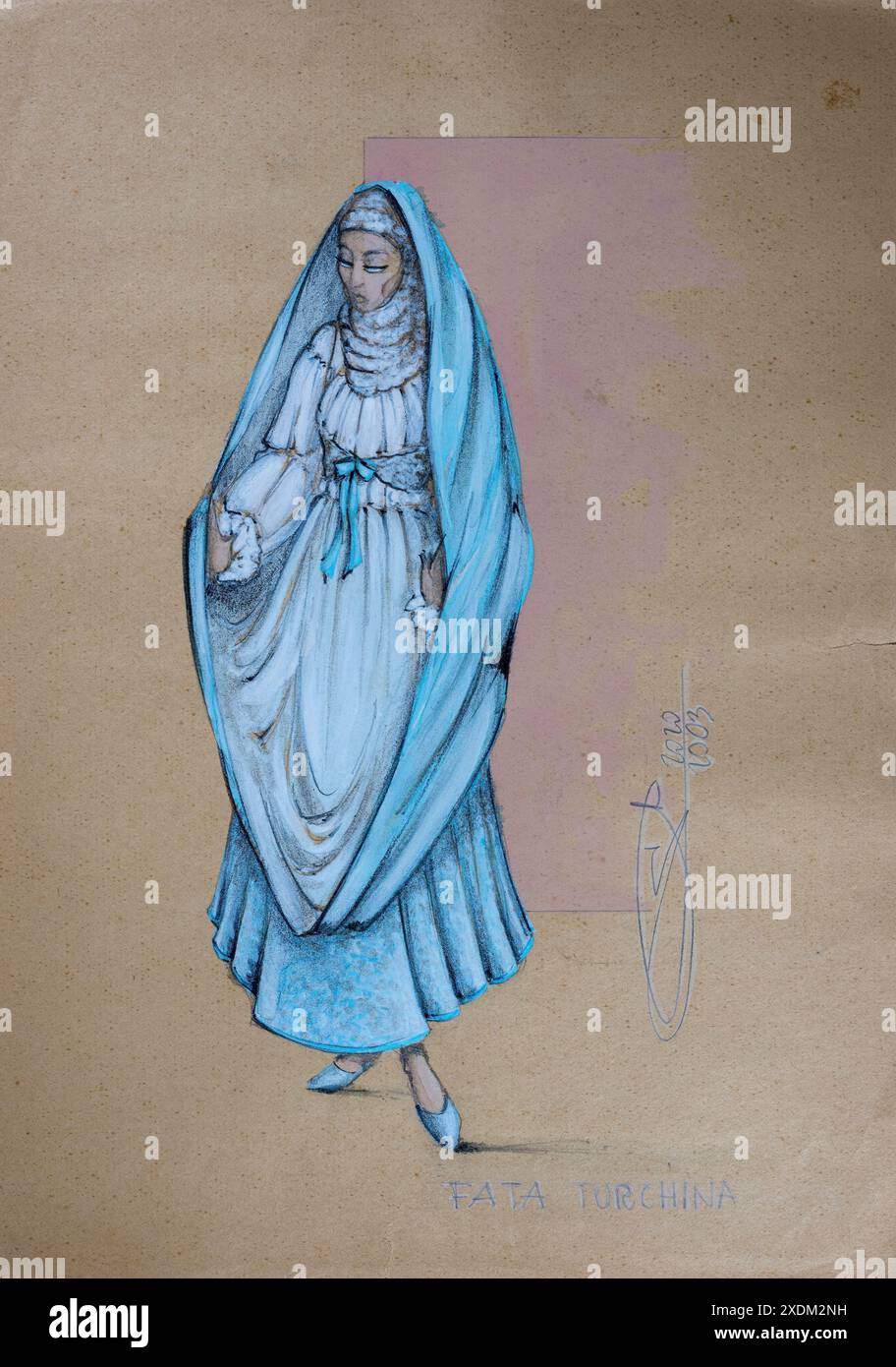 Fairy Fata Turchina, theatre traditional costume from Pinocchio ...