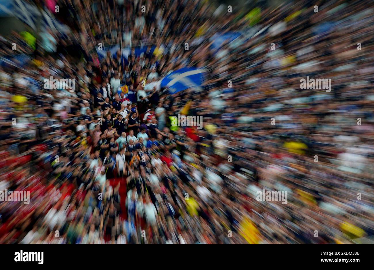 NOTE: PICTURE TAKEN USING ZOOM BURST TECHNIQUE Scotland in the stands ...