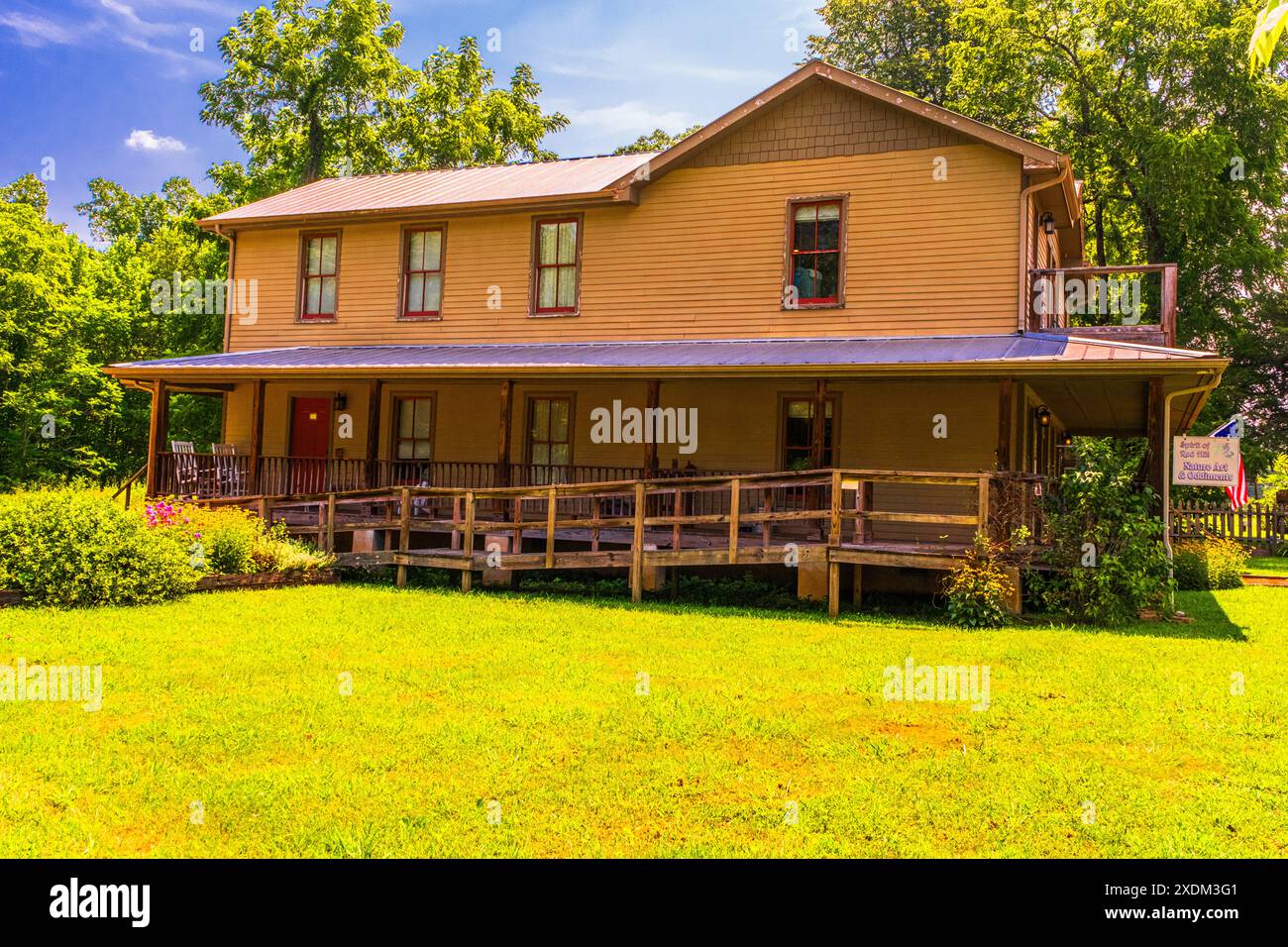 Rugby, Tennessee, USA - July 29, 2023: Side view of the Alexander ...