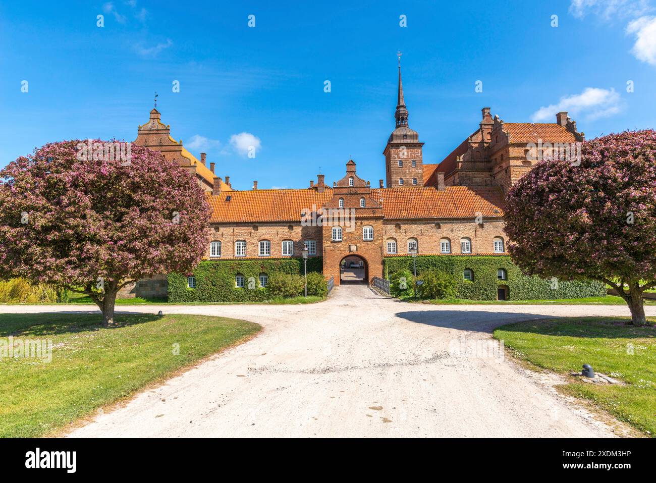Holckenhavn Castle, hotel, brick building, castle church, gateway, park ...