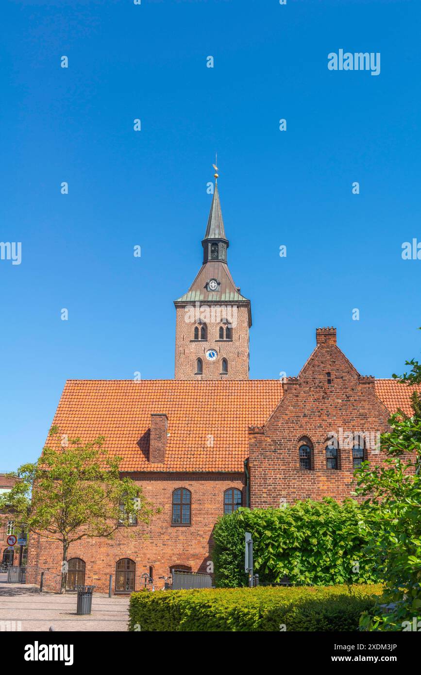 Odense, monastery, brick building, tower of the cathedral church, St ...