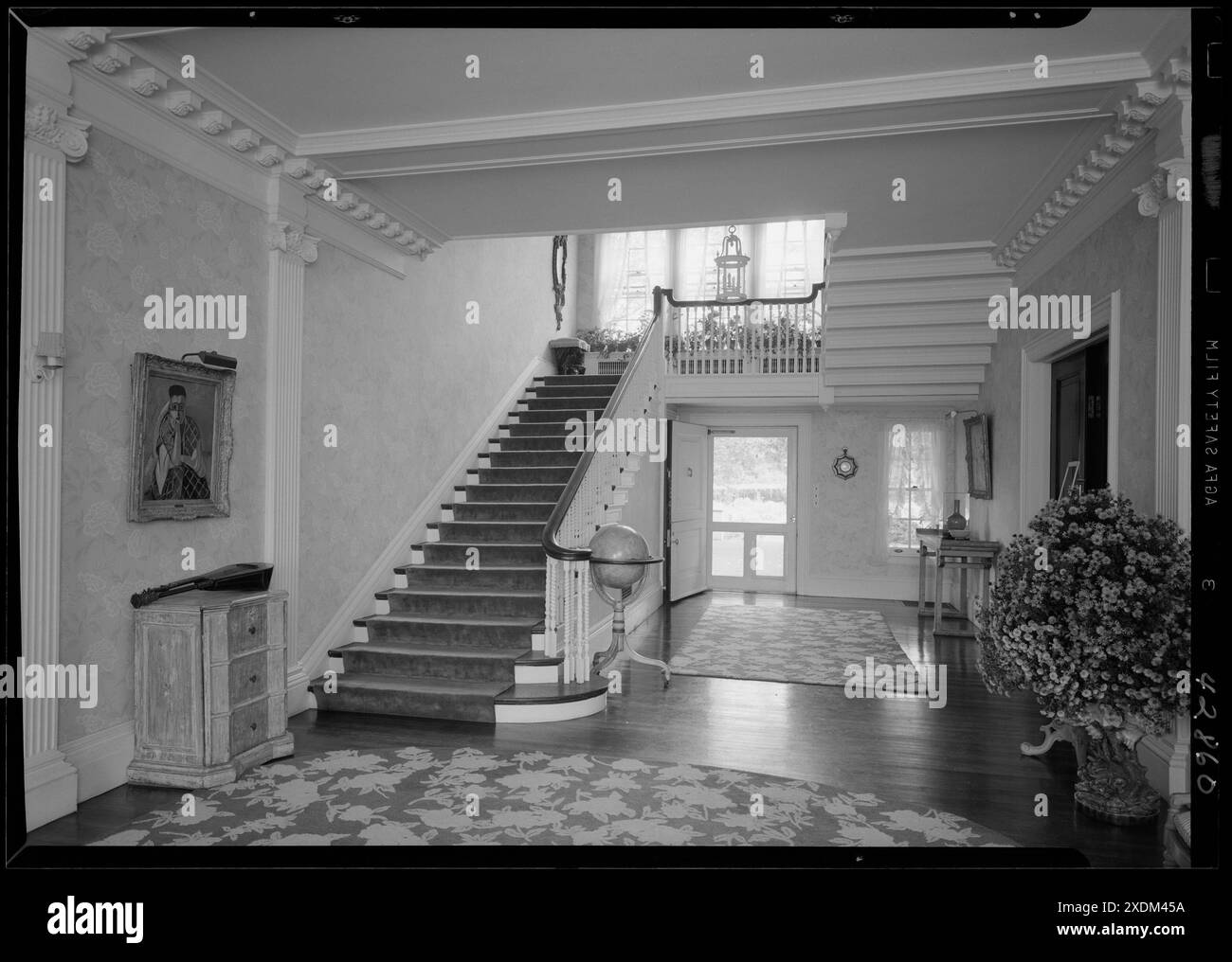William S. Paley, residence in Manhasset, Long Island. Entrance hall ...