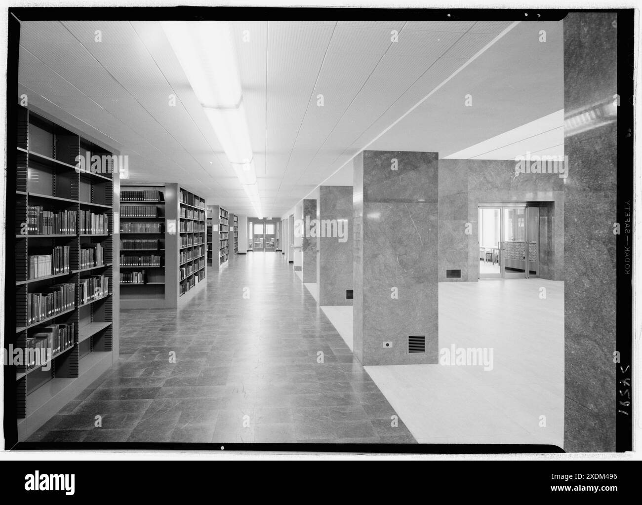 Lamont Library, Harvard University, Cambridge, Massachusetts. Long view ...