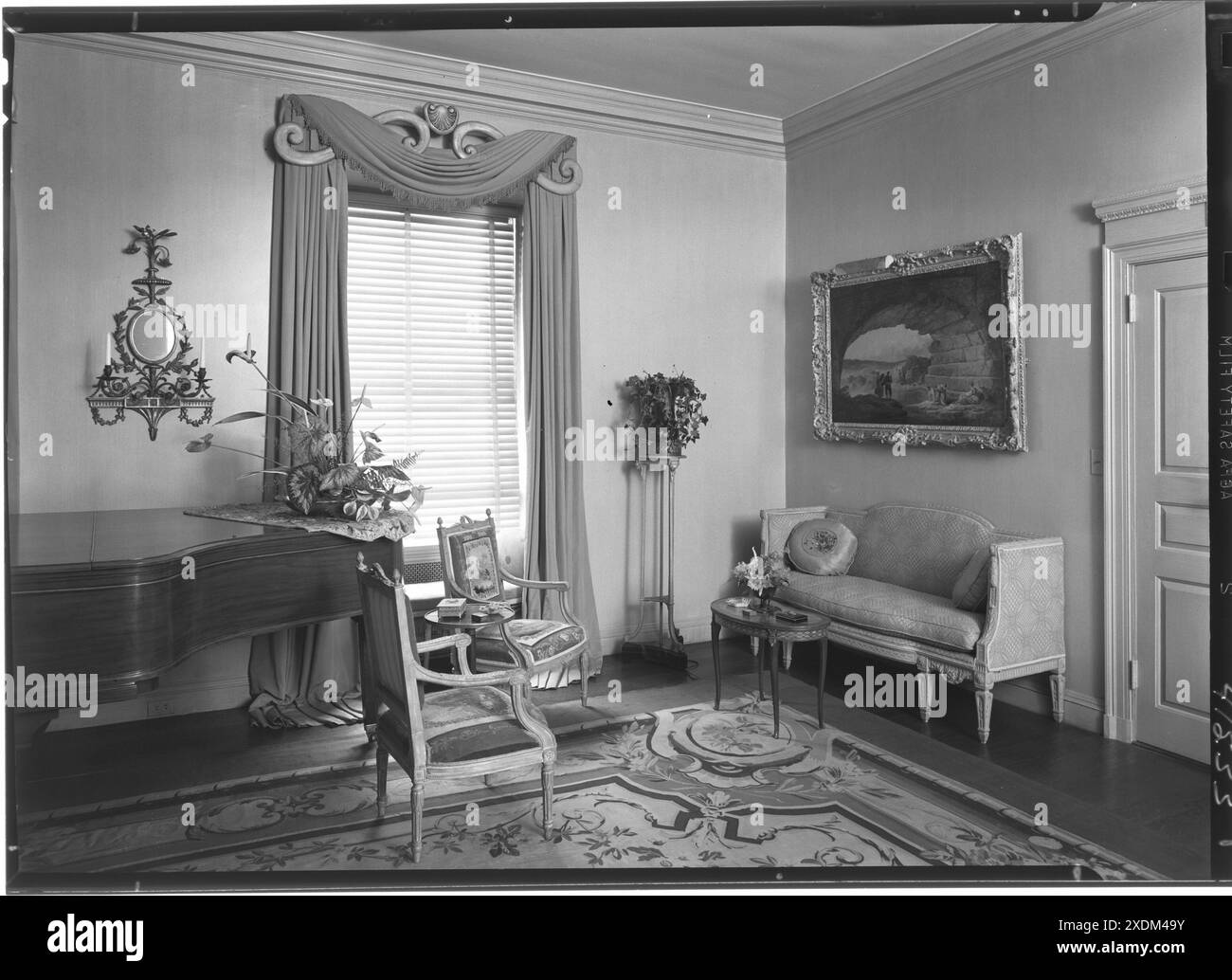 William R. Coe, residence, River House, New York City. Living room ...