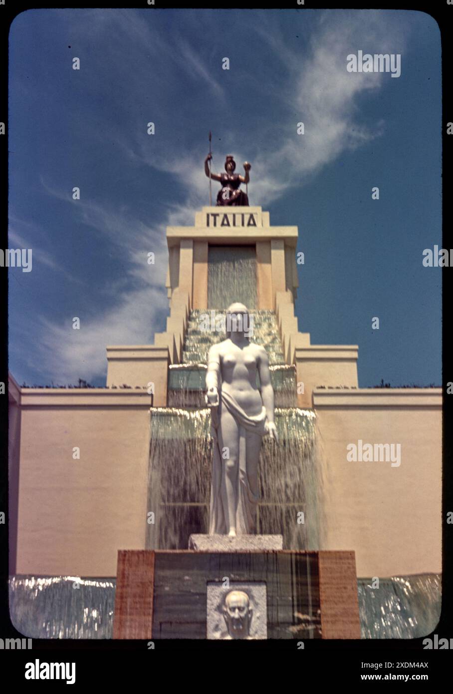 World's Fair. Italian Pavilion, waterfall, and Marconi monument II ...