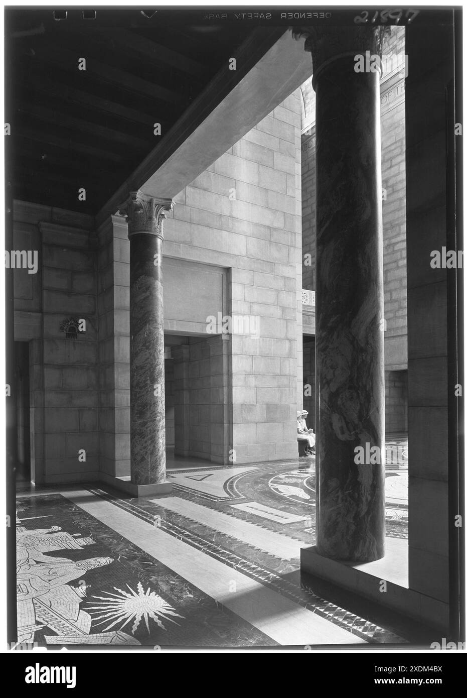 Nebraska State Capitol, Lincoln, Nebraska. Rotunda floor, vista through ...