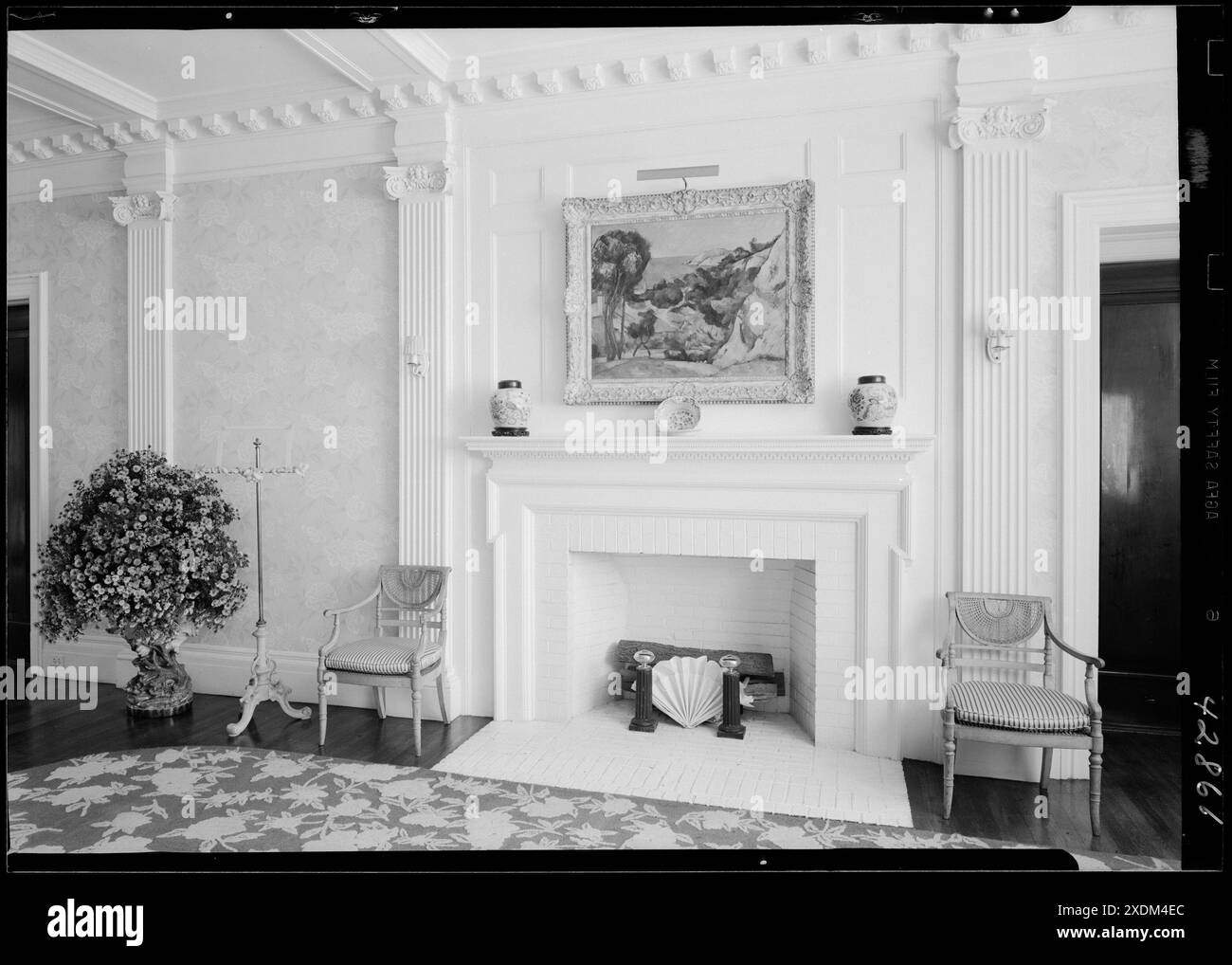 William S. Paley, residence in Manhasset, Long Island. Entrance hall ...
