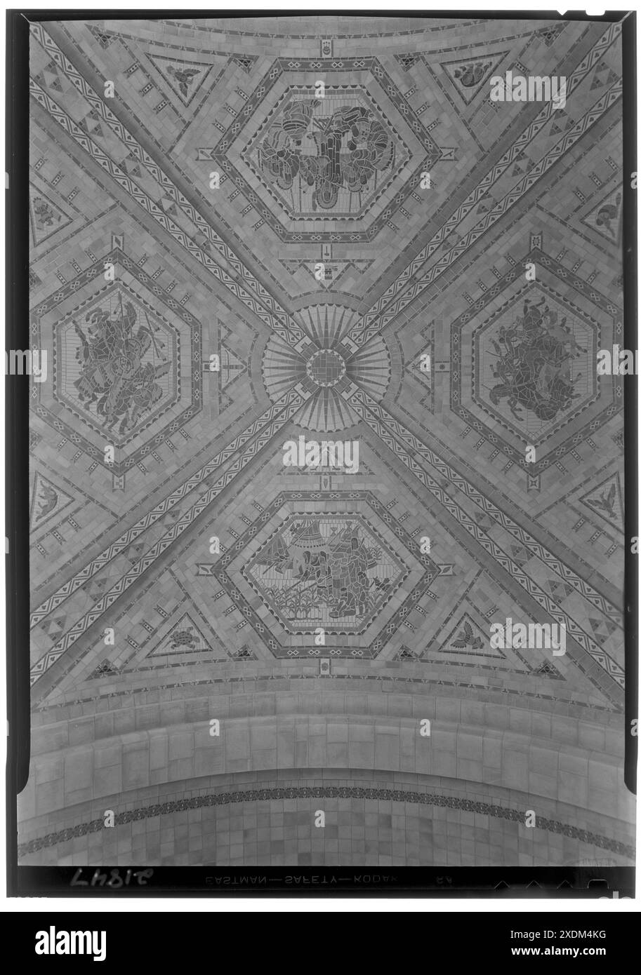 Nebraska State Capitol, Lincoln, Nebraska. Senate chamber, ceiling from ...