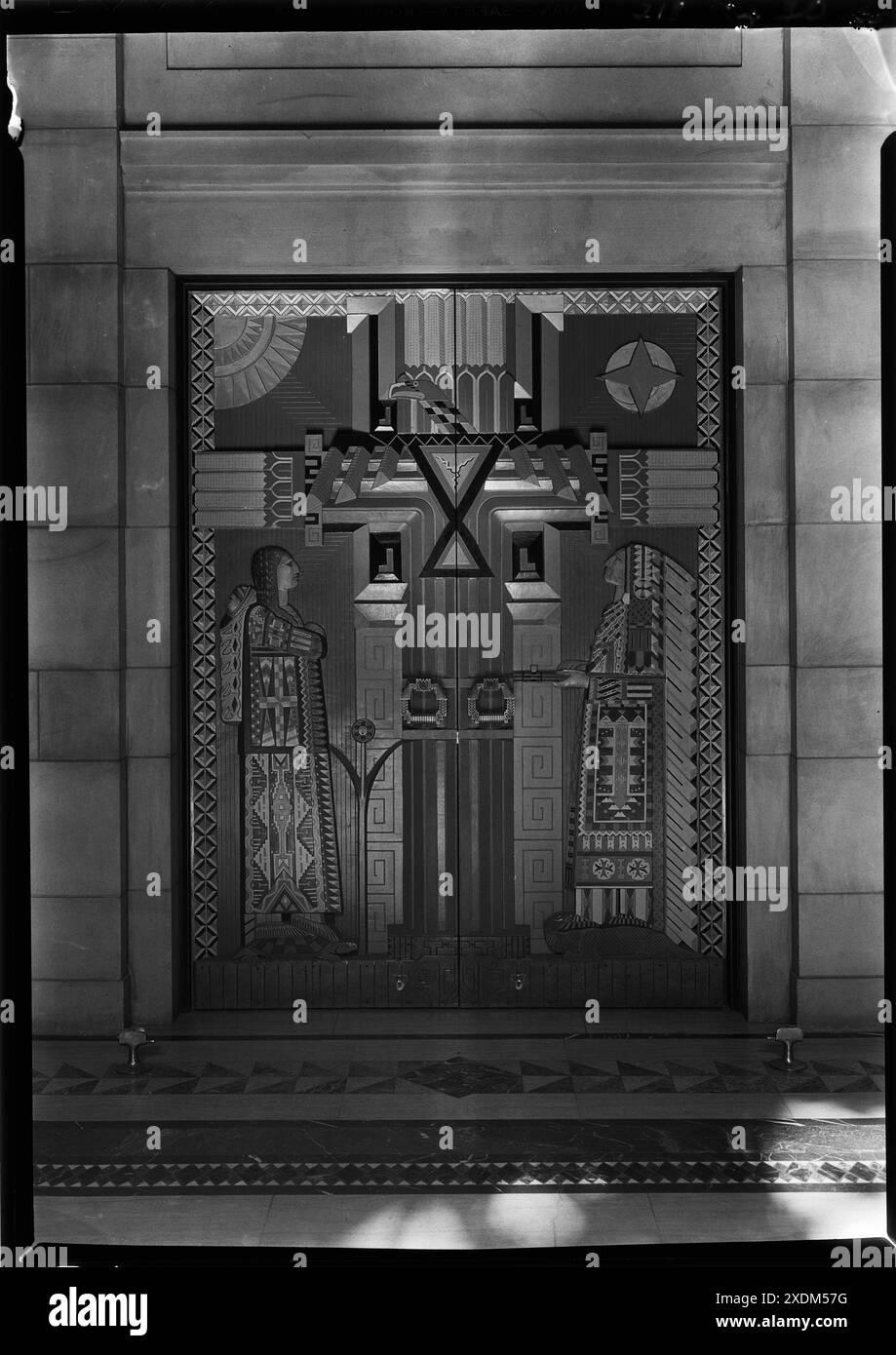 Nebraska State Capitol, Lincoln, Nebraska. Senate doors, axis view ...