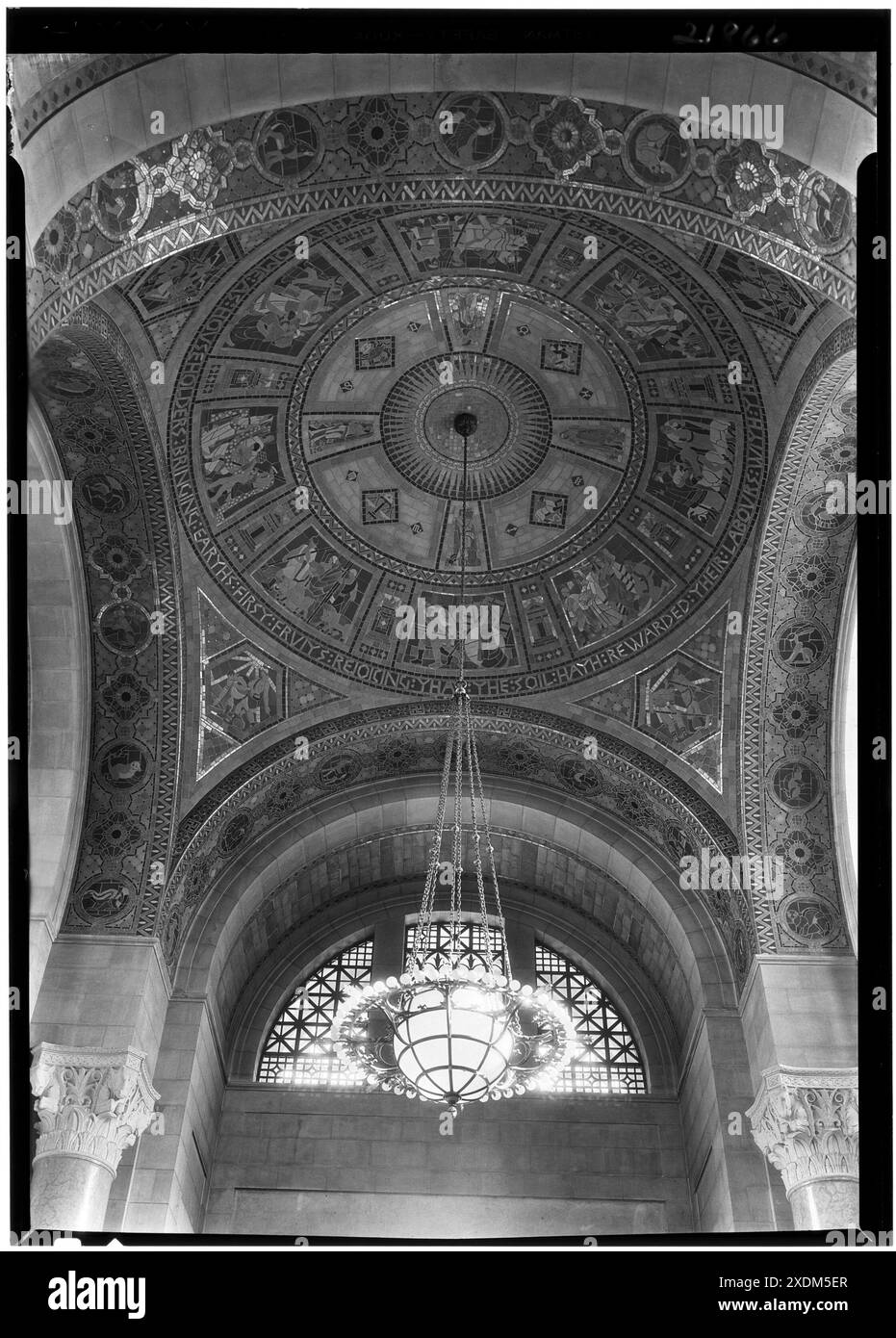 Nebraska State Capitol, Lincoln, Nebraska. Vestibule ceiling. Gottscho ...