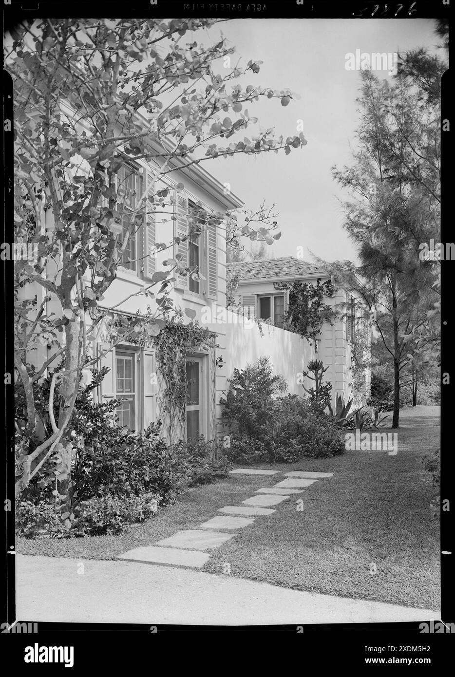 James H. McGraw, Jr., residence in Hobe Sound, Florida. West facade ...