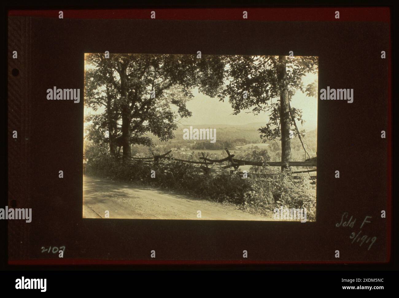 1917-1918, reference prints from negatives. View of landscape behind ...