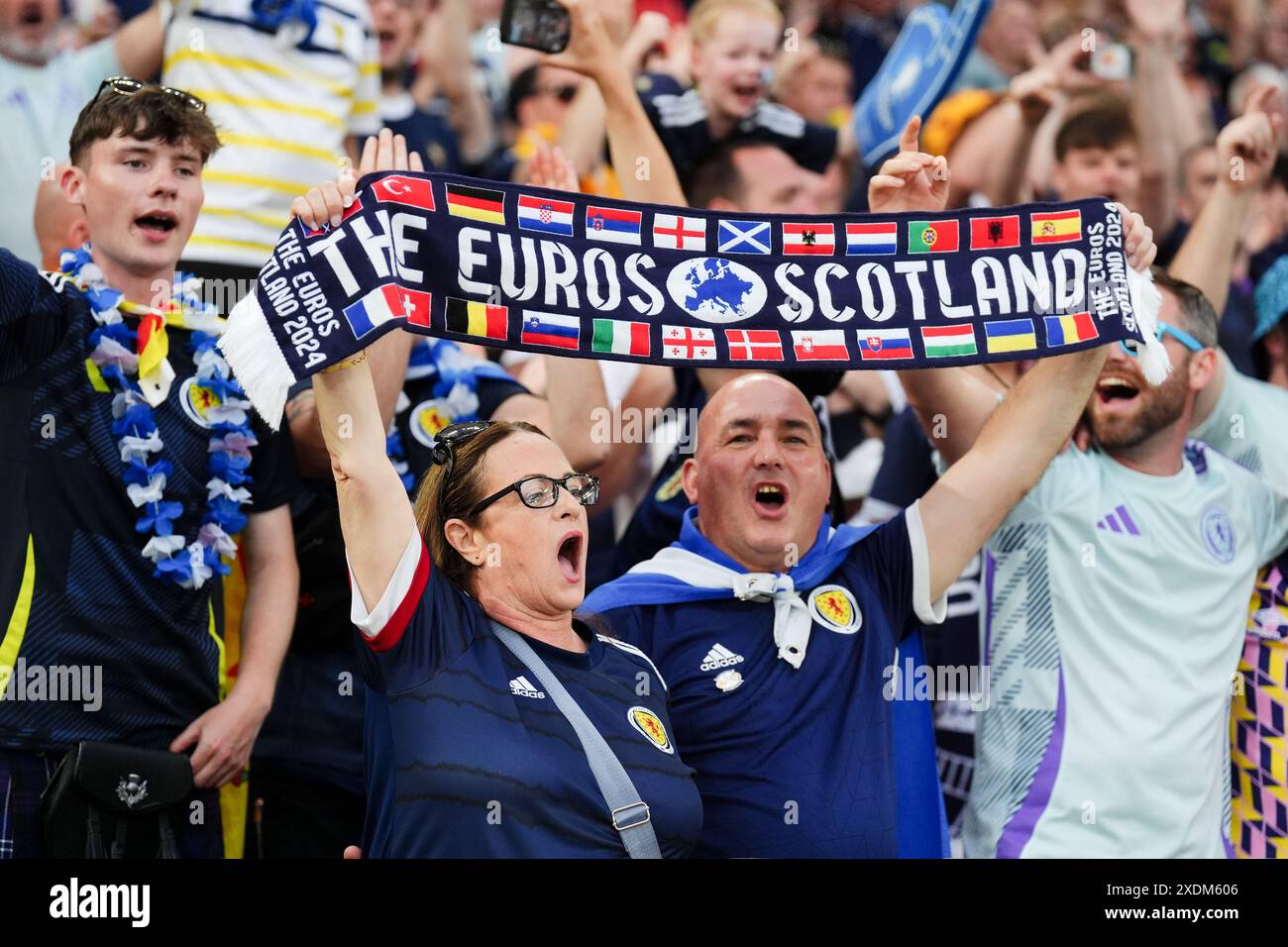 Scotland fans inside the stadium ahead of the UEFA Euro 2024 Group A ...