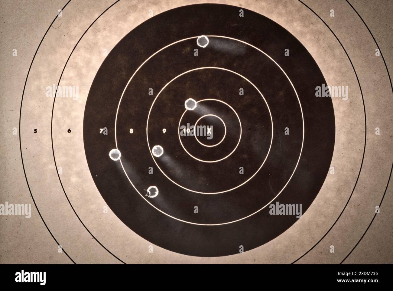 Paper Target with Five bullet Holes, USA Stock Photo - Alamy