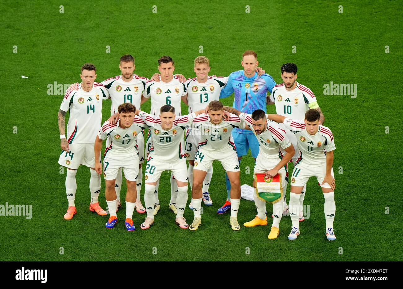 Hungary's players poses for a team photograph before the UEFA Euro 2024 ...