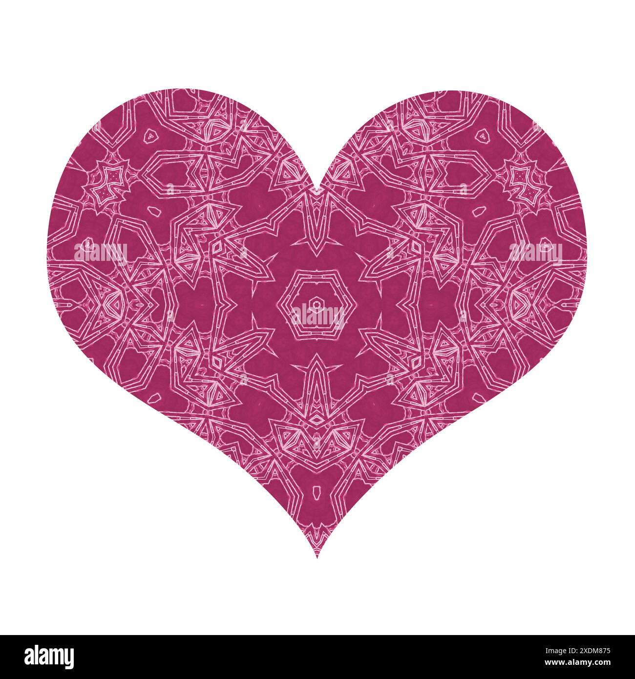 Abstract heart with pattern on white background Stock Photo - Alamy