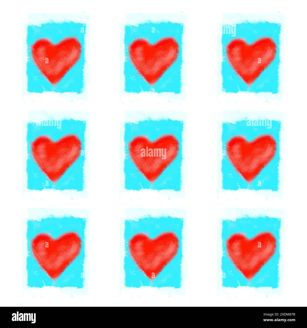 Background with bright red abstract hearts pattern Stock Photo - Alamy