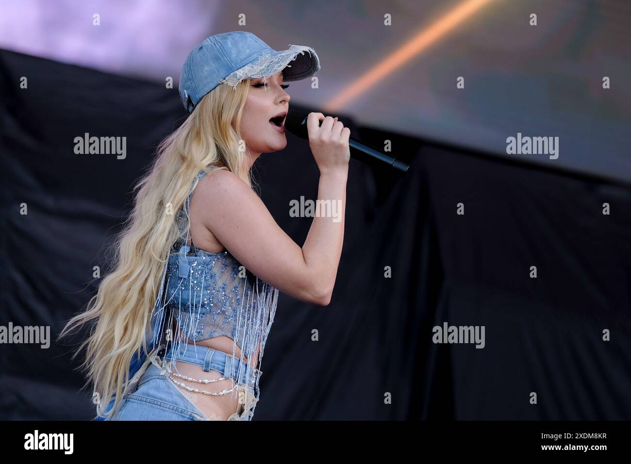 Newport, UK. 23rd June, 2024. Swedish born singer Zara Maria Larsson ...
