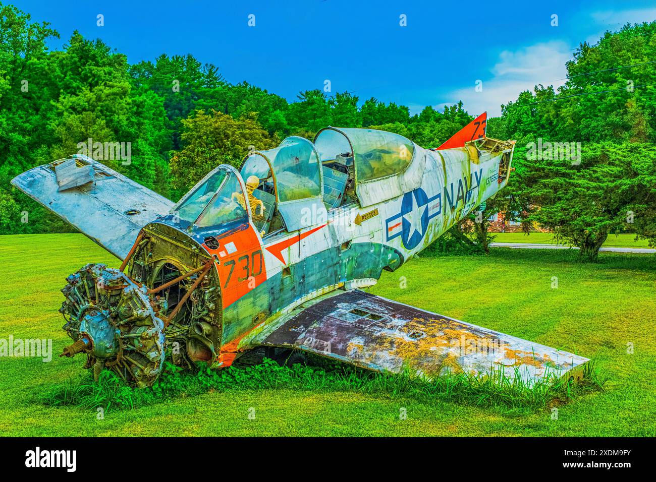 Wartburg, Tennessee, USA - July 29, 2023: Vintage WWII VT-27 Trojan ...