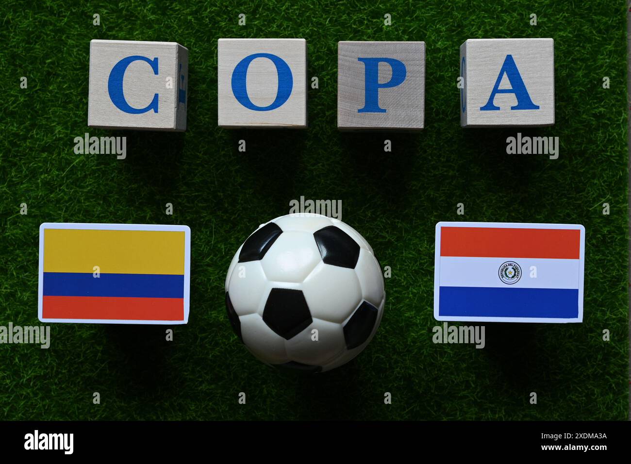 June 18, 2024, Miami, USA. Flags of the participating teams of the ...