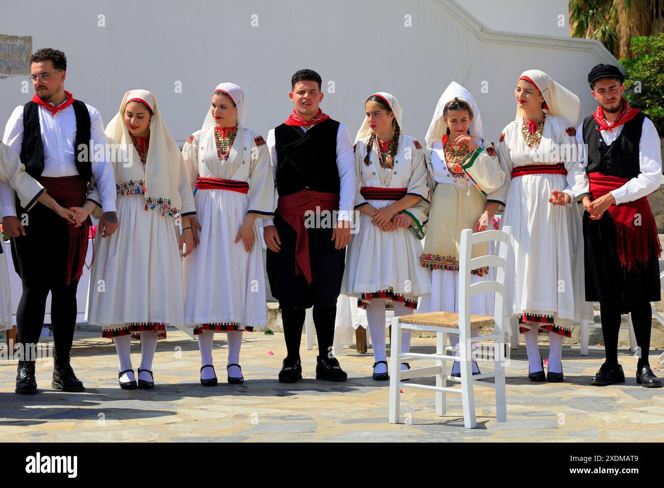 Tilos Island, Dodecanese. Scenes from filming of a television program ...