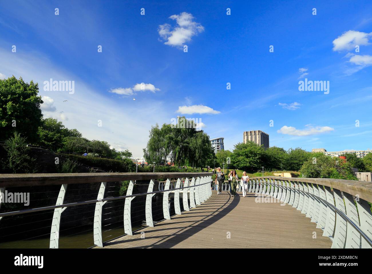 Three women on Castle Bridge - a modern design attractive curved ...