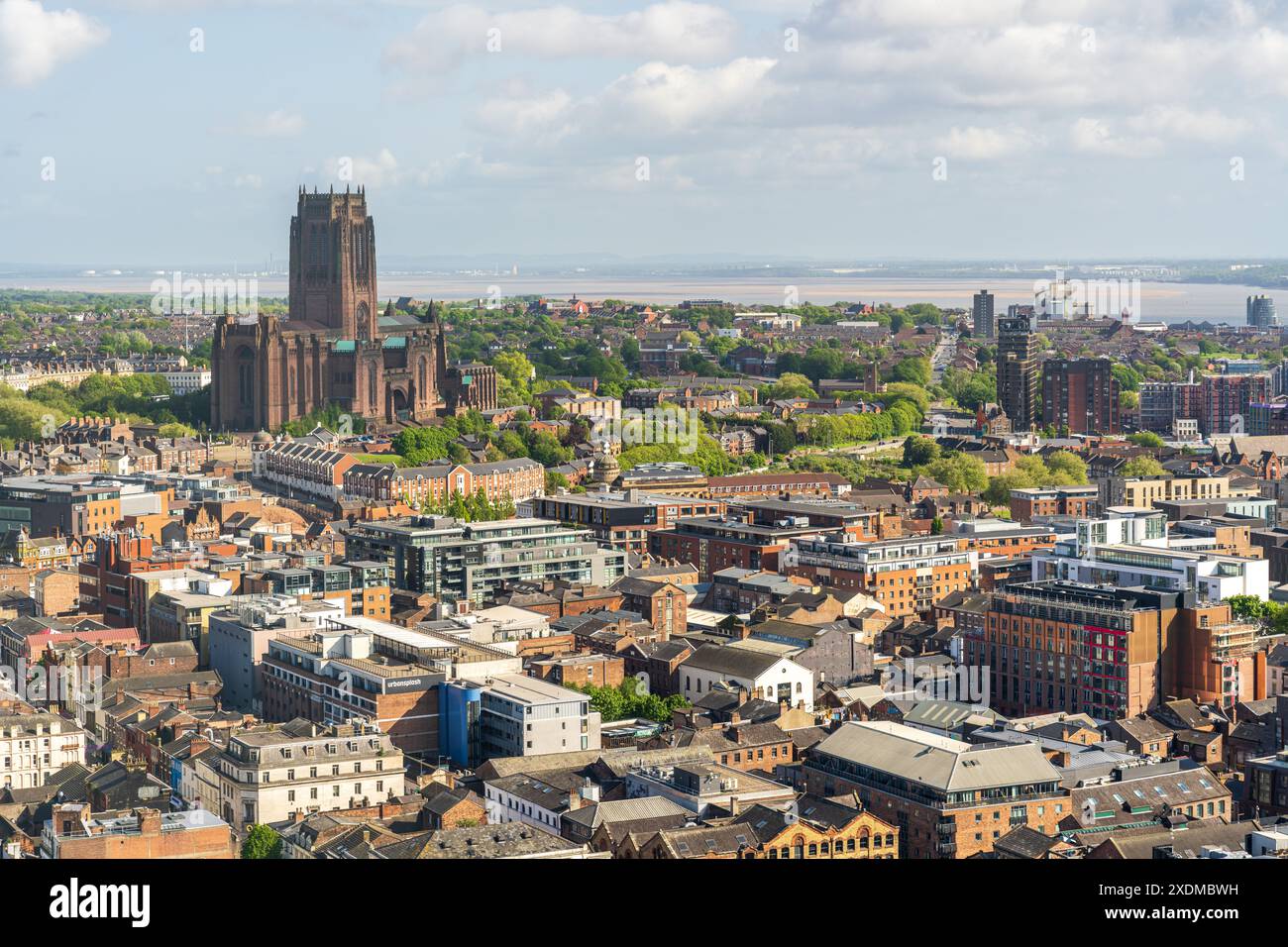 Liverpool, Merseyside, England, UK - May 16, 2023: View of the city ...